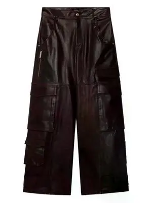 Gcds Cargo Leather Trousers