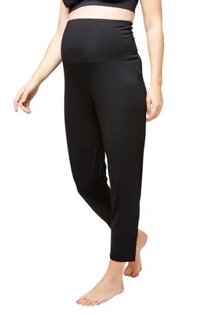 NOM MATERNITY Max Tapered Over-the-belly Maternity Lounge Pants - Black