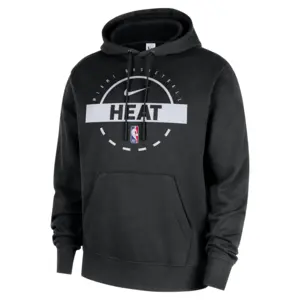 Nike Miami Heat Club Nba Practice Pullover Hoodie - Black