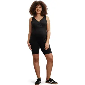 NOM MATERNITY Stretch & Support Maternity Romper - Black