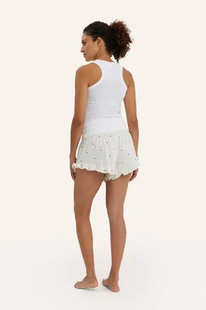 NOM MATERNITY Fleur Smocked Maternity Shorts