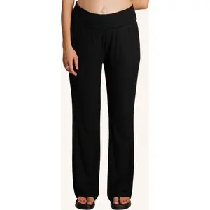 NOM MATERNITY Super Soft Rib Maternity Pants - Black