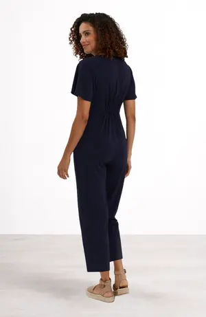 NOM MATERNITY Lucia Maternity Jumpsuit - Navy