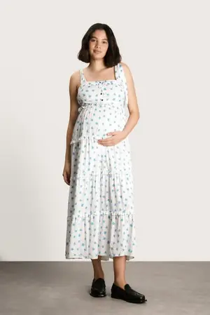 NOM MATERNITY Mara Maternity & Nursing Maxi Dress