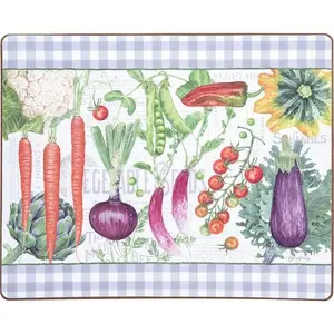 C&F HOME Vegetable Garden Placemats Set Of 6 Hardboard Easy To Wipe Clean - Purple