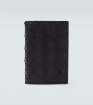 Bottega Veneta Intrecciato Leather Wallet - Black