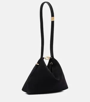 TOTEME Scoop Mini Leather Clutch - Black