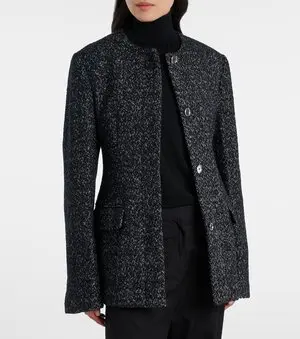 TOTEME Wool-blend Tweed Blazer - Black