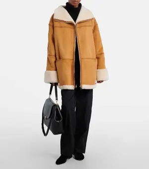 TOTEME Signature Shearling-lined Suede Jacket