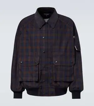 Comme Des Garçons Checked Cotton Blouson
