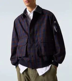 Comme Des Garçons Checked Cotton Blouson