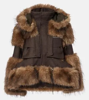 Sacai Wool Blouson - Brown