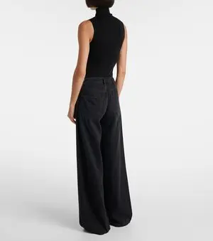 Ag Helsinki High-rise Wide-leg Jeans - Black