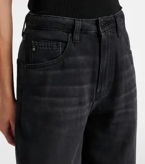 Ag Helsinki High-rise Wide-leg Jeans - Black