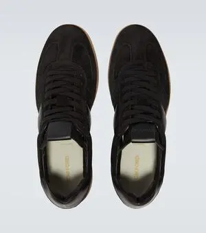 TOM FORD Leather-trimmed Suede Sneakers