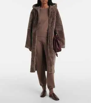 JOSEPH Reversible Shearling And Leather Hooded Coat
