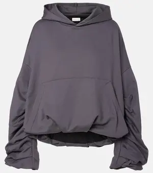 Dries Van Noten Hannett Cotton Hoodie - Grey