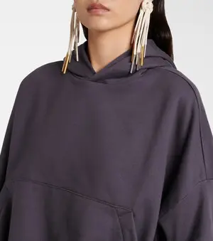 Dries Van Noten Hannett Cotton Hoodie - Grey
