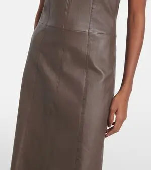JOSEPH Leather Midi Dress
