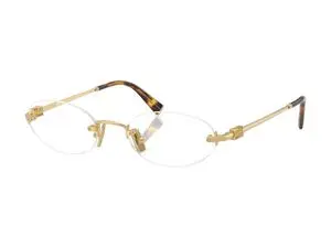Miu Miu Oval Sunglasses - Pale Gold Yellow (0mu A54s Zvn10r)