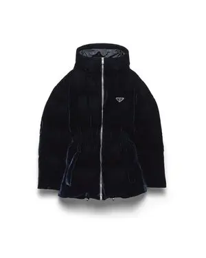 Prada Velvet Down Jacket - Blue