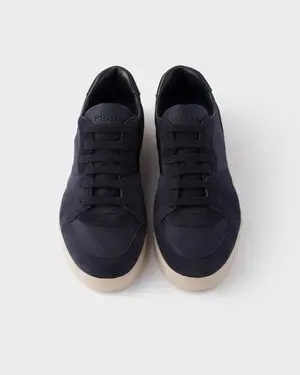 Prada Suede And Re-nylon Sneakers