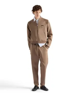 Prada Technical Fleece Blouson Jacket - Brown