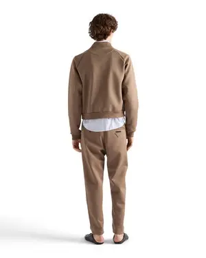 Prada Technical Fleece Blouson Jacket - Brown