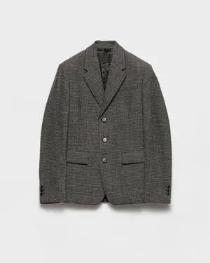 Prada Single-breasted Wool Jacket - Black/white
