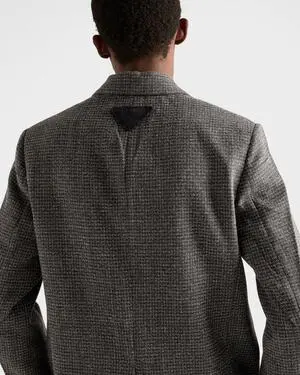 Prada Single-breasted Wool Jacket - Black/white