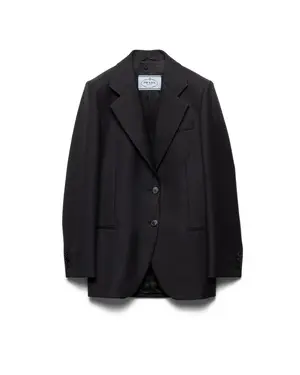 Prada Single-breasted Gabardine Jacket - Grey