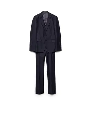 Prada Single-breasted Cashmere And Wool Suit - Blue