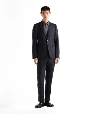 Prada Single-breasted Cashmere And Wool Suit - Blue