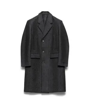 Prada Single-breasted Wool Coat - Grey