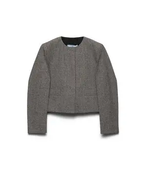 Prada Single-breasted Mouliné Jacket - Grey