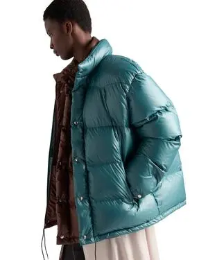 Prada Re-nylon Down Jacket - Light Blue