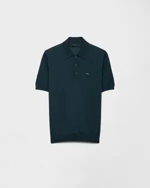 Prada Superfine Wool Polo Shirt - Bottle Green
