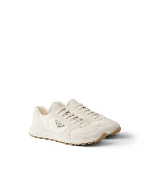 Prada Prax Suede And Re-nylon Sneakers - Neutral