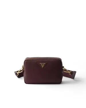 Prada Small Leather Shoulder Bag - Red