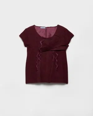 Prada Shetland Wool Top - Garnet