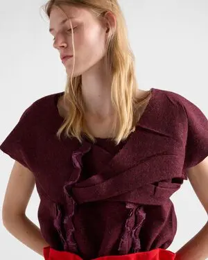 Prada Shetland Wool Top - Garnet
