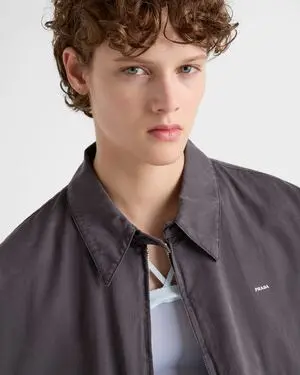 Prada Gabardine Blouson Jacket - Smoky Gray