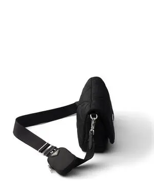 Prada Padded Re-nylon Shoulder Bag - Black