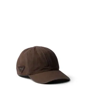 Prada Cotton Baseball Cap - Brown