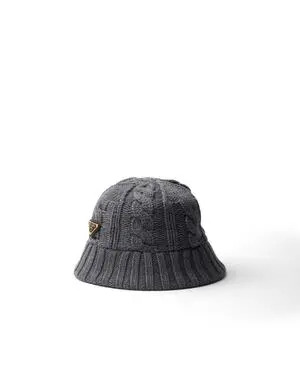 Prada Wool Bucket Hat - Grey