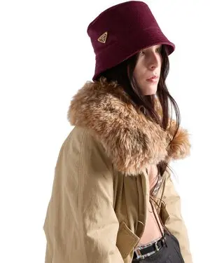 Prada Corduroy Bucket Hat - Red