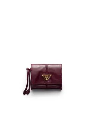 Prada Small Leather Wallet Red