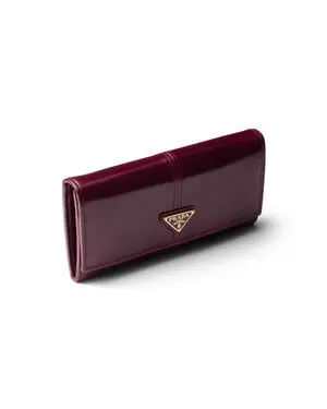 Prada Large Leather Wallet - Red