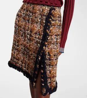 Etro Wool-blend Tweed Miniskirt