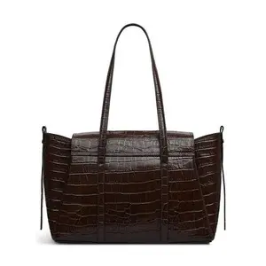 RADLEY The Chancery Faux Croc Flapover Shoulder Bag - Walnut